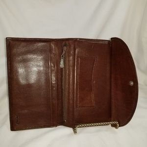 Bosca | Bags | B870 Bosca Mezza Luna Leather Brown Wallet | Poshmark